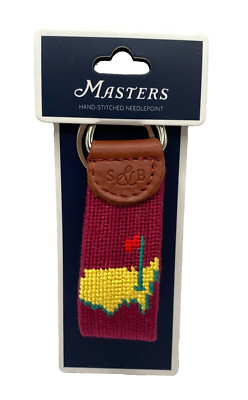 2025 Masters Smathers and Branson Red Needlepoint Keychain FOB Augusta ...
