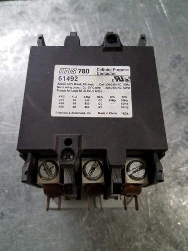 *USED MARS 780 DEFINITE PURPOSE CONTACTOR 90 AMPS 61492 240V | eBay