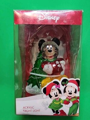 Disney Mickey Mouse Plug In Nightlight - Christmas Tree Winter Santa ...