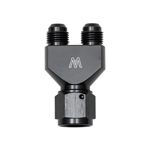 Y Block Adapter Fittings -8AN Female To AN6 Parallel Exit Dual 6-AN ...
