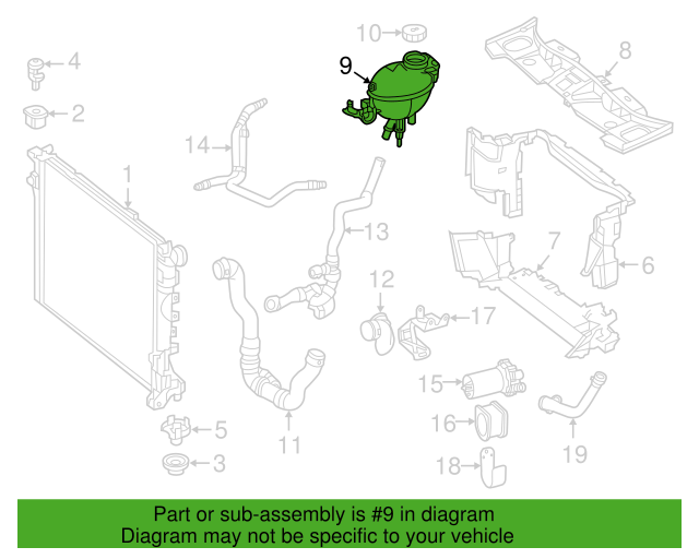 Mercedes Benz Genuine CLS63 AMG CLS550 2012-2018 Expansion Tank ...
