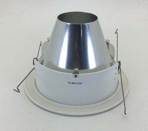 ELM412W ELCO 6" WHITE Baffle with Reflector and Regressed Albalite Lens ...