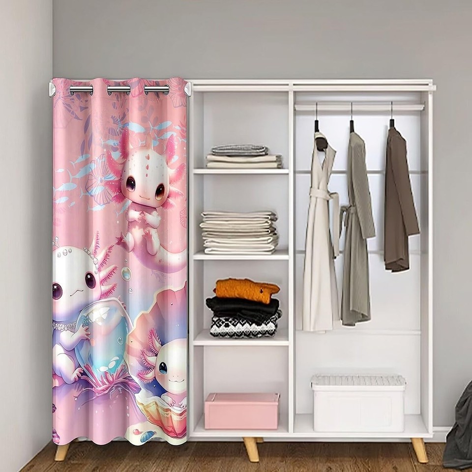 Axolotl Door Curtain for Doorway Privacy Cute Axolotl Door Cover ...