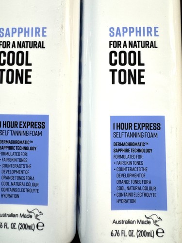 2 bondi sands sapphire for a cool tone self tanning 6.76oz ea scuffed ...