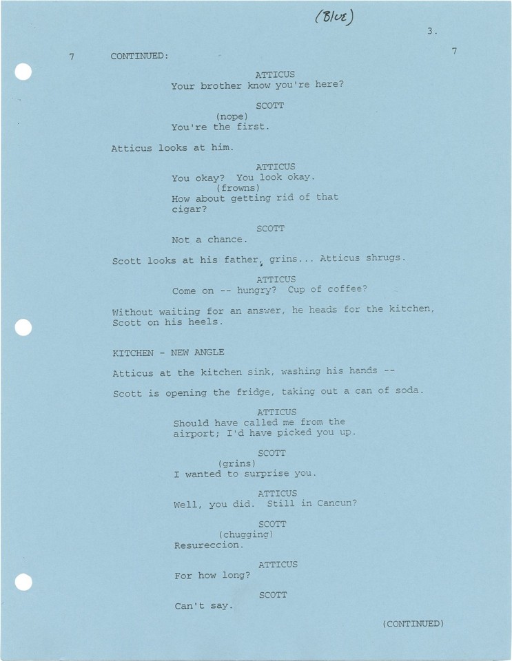 Finn Carter James Coburn MISSING PIECES ATTICUS Original screenplay for #163943 | eBay