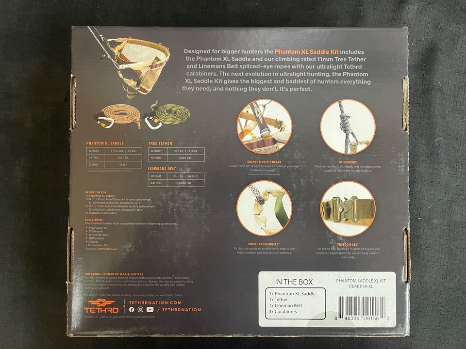 TETHRD Phantom Tree Saddle Kit Regular Ropes Included NEW | eBay