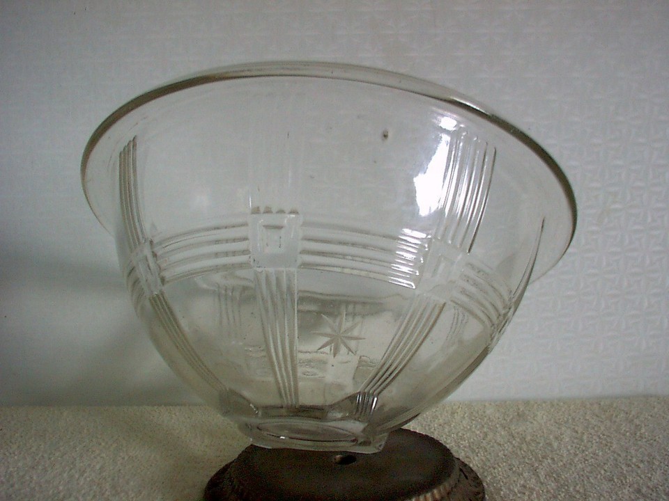 Vintage HAZEL ATLAS Clear Criss Cross Bowl 9.5" RARE Snowflakes Crystal ...