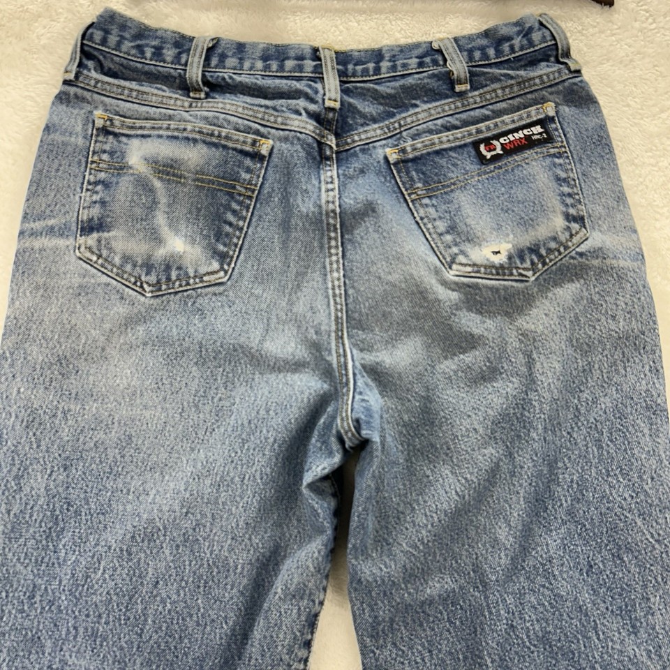 Cinch WRX FR Jeans Mens 33x34 Blue Flame Resistant HRC-2 Denim Stained ...