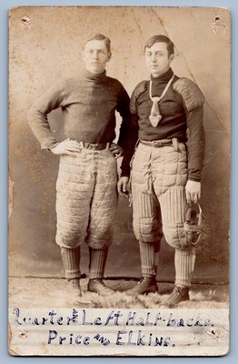 RPPC 1918 Football Players Price And Elkins Postcard | eBay