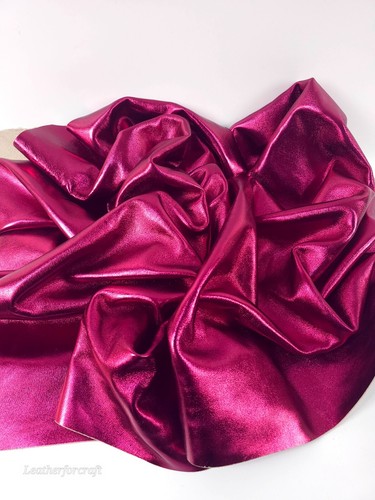 Cyclamen Laminado Metallic Luxurious Calf Soft Leather | eBay