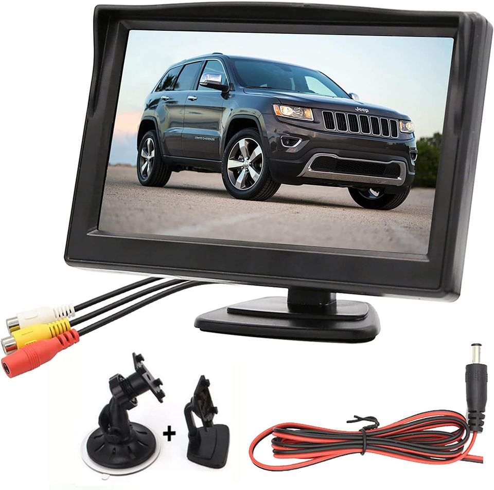 B-Qtech 5 Inch HD Backup Camera Monitor Only Rear View Reverse Display ...
