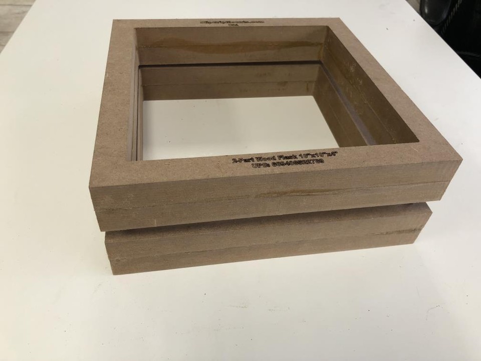 2-Part Foundry Wood Flask for Sand Casting Jewelry Craft Making Tool 10 ...