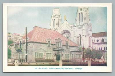 La Gare SAINTE ANNE DE BEAUPRE Railroad Station~Vintag Quebec Train ...