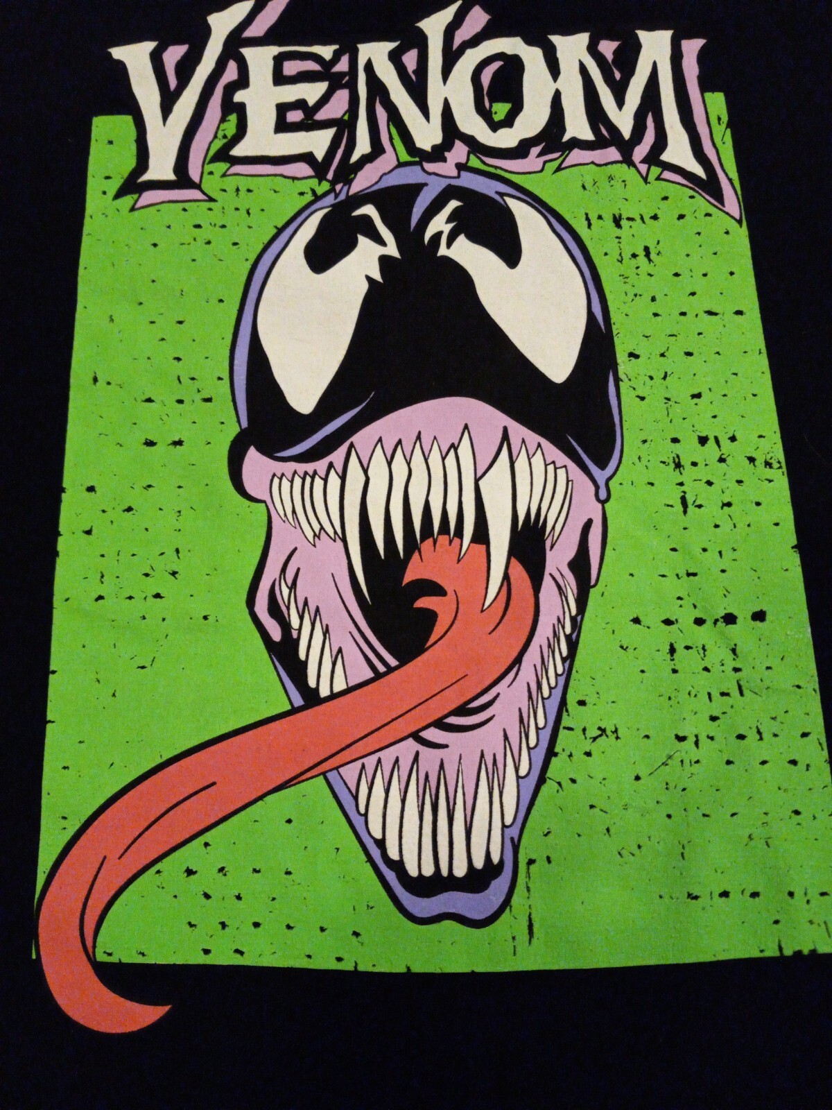 Men's Medium Marvel Black Retro Venom Graphic T Shirt - Gem