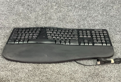 Microsoft Ergonomic Keyboard Model 1878 Wired USB QWERTY Standard Black ...