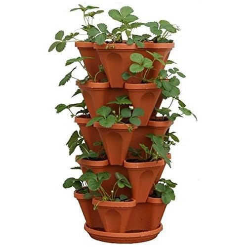 Mr. Stacky 5-Tier Strawberry Planter Pot, 5 Pots 729440926199| eBay