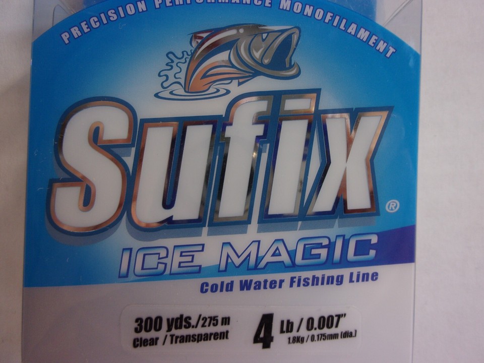 Sufix Ice Magic fishing line 300 yard spools CLEAR color choose your size NIP | eBay