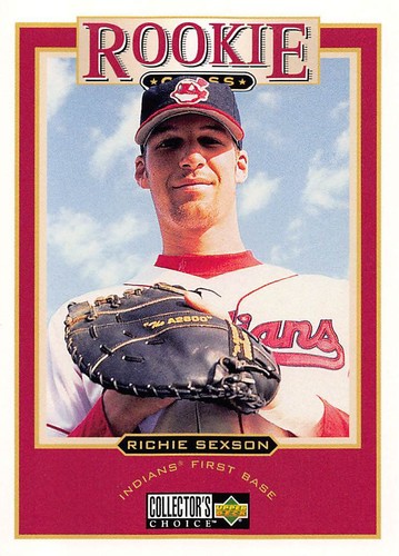 Richie Sexson 1997 Collector's Choice 463 Indians Rookie Baseball Card ...