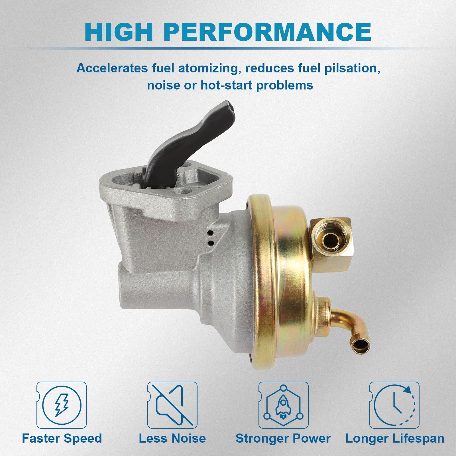 For Chevy 350 327 383 400 Muscle Car Mechanical Fuel Pump M6624 Small ...