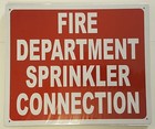 FIRE DEPARTMENT SPRINKLER CONNECTION SIGN ( Reflective,RUST Free -REF24 ...