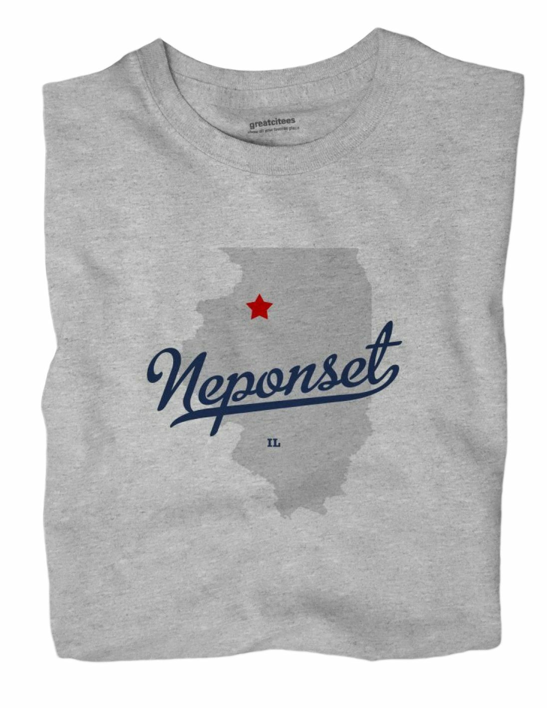 Neponset Illinois IL Ill T-Shirt MAP | eBay
