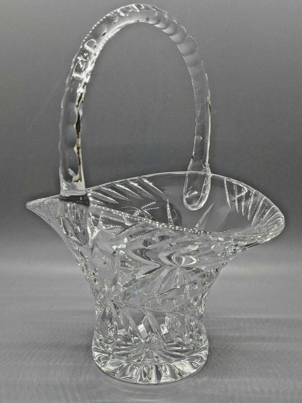Clear Cut Glass Wedding Basket | eBay