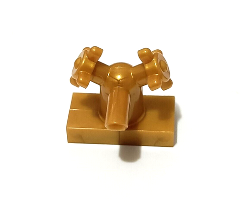 2 x Genuine LEGO Pearl Gold Tap with 2 handles/ knobs NEW | eBay Australia