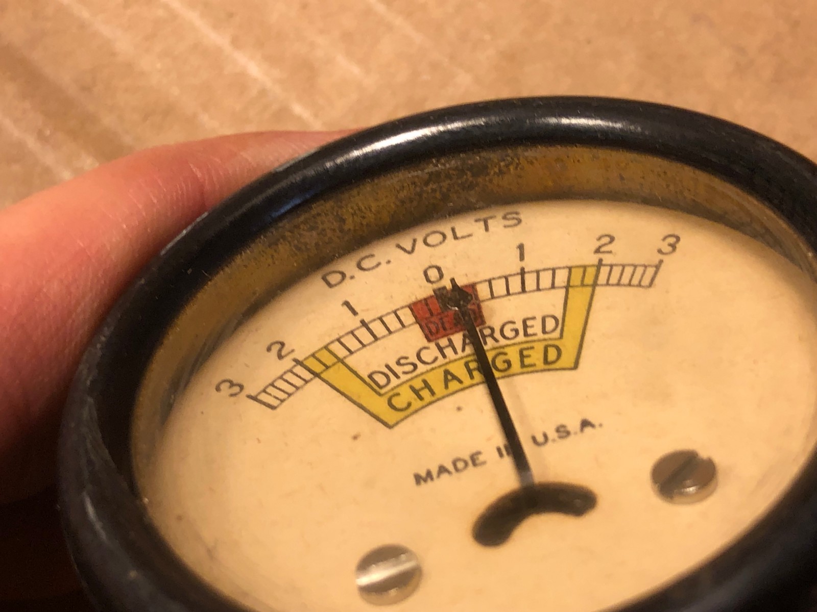 Antique Battery Meter "Dead-Charged-Discharged" Rat Rod Gauge 1920s | eBay