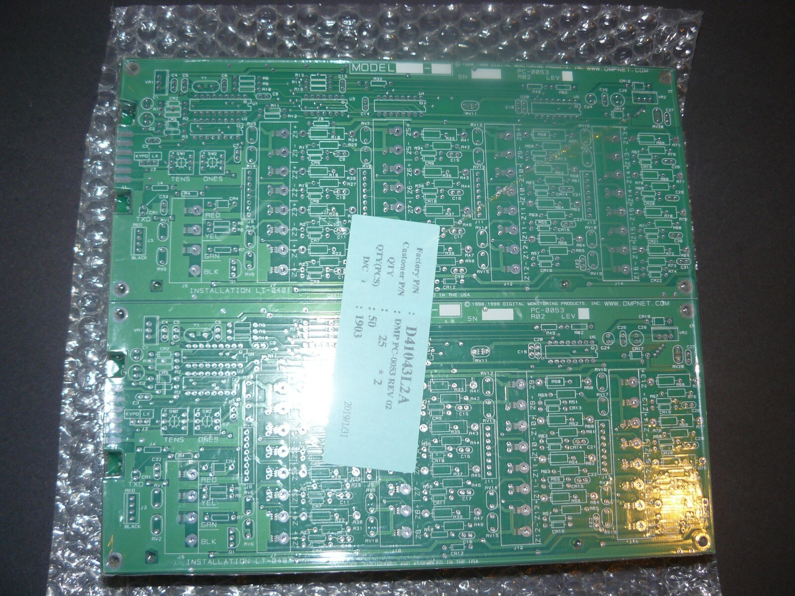 NEW 50 DMP Digital Monitoring Products PC-0053 R02 Circuit Boards ...