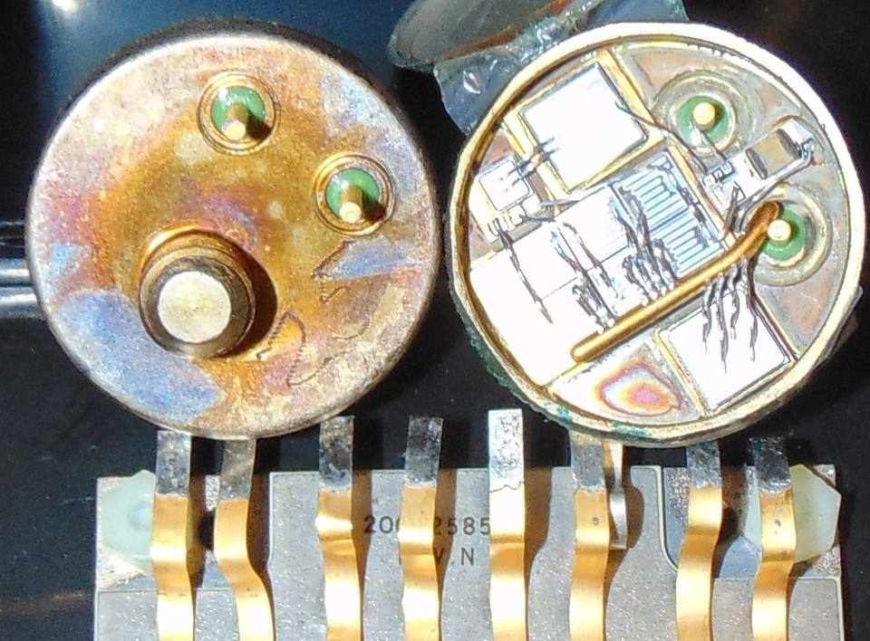 REAL 24K GOLD PARTS VINTAGE ELECTRONICS FOR Museum SEMICONDUCTORS CHIPS ...