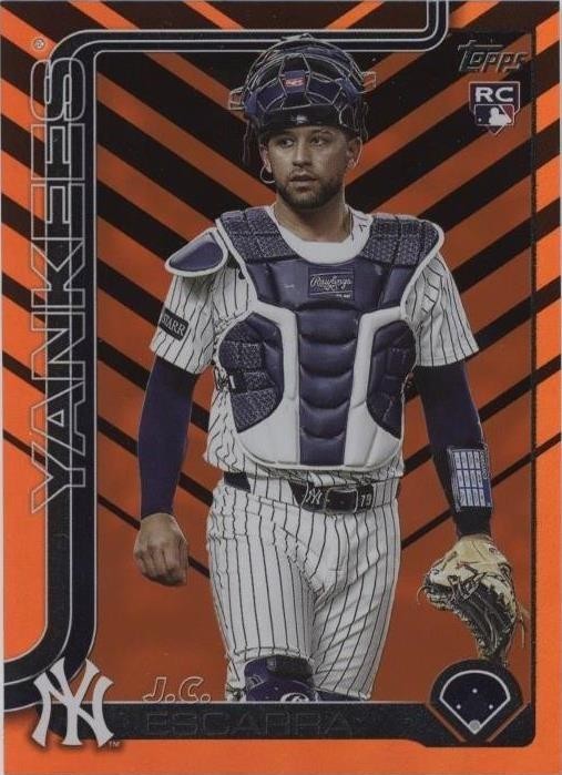2025 Topps Update Series - JC Escarra #US96 Holiday Orange & Black Foil ...