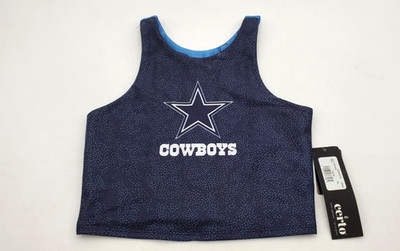Dallas Cowboys Sports Bra Womens X-Small Blue Midi Tank Certo NFL New ...