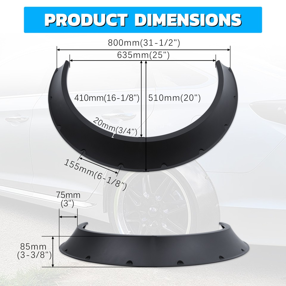 Chevrolet Corvette C3 C4 C5 Fender Flares Extra Wide Body Kit Wheel ...