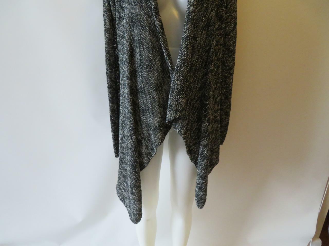 WOMENS ALICE + OLIVIA BLACK WHITE METALLIC SILVER CARDIGAN M * | eBay