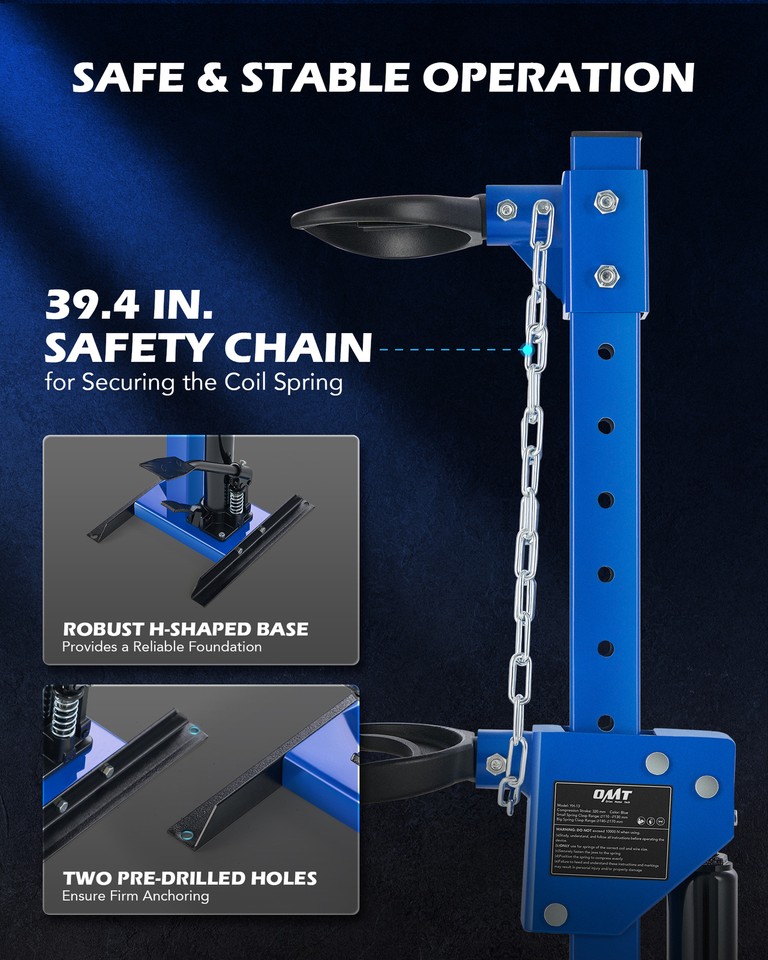 OMT Hydraulic Strut Coil Spring Compressor with 4 Spring Clasps for ...