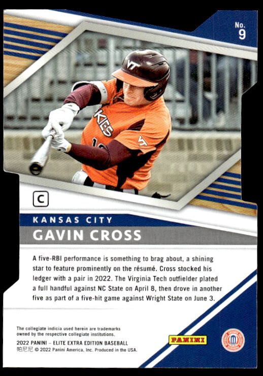 2022 Elite Extra Edition Prime Numbers C Die Cut #9 Gavin Cross SERIAL ...