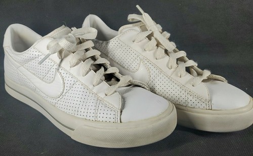 Nike Women's Sweet Classic Low Top All White Shoes Size 6 Leather ...