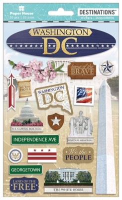 Crafts Stickers Dimensional Washington DC Monuments White House Capitol ...