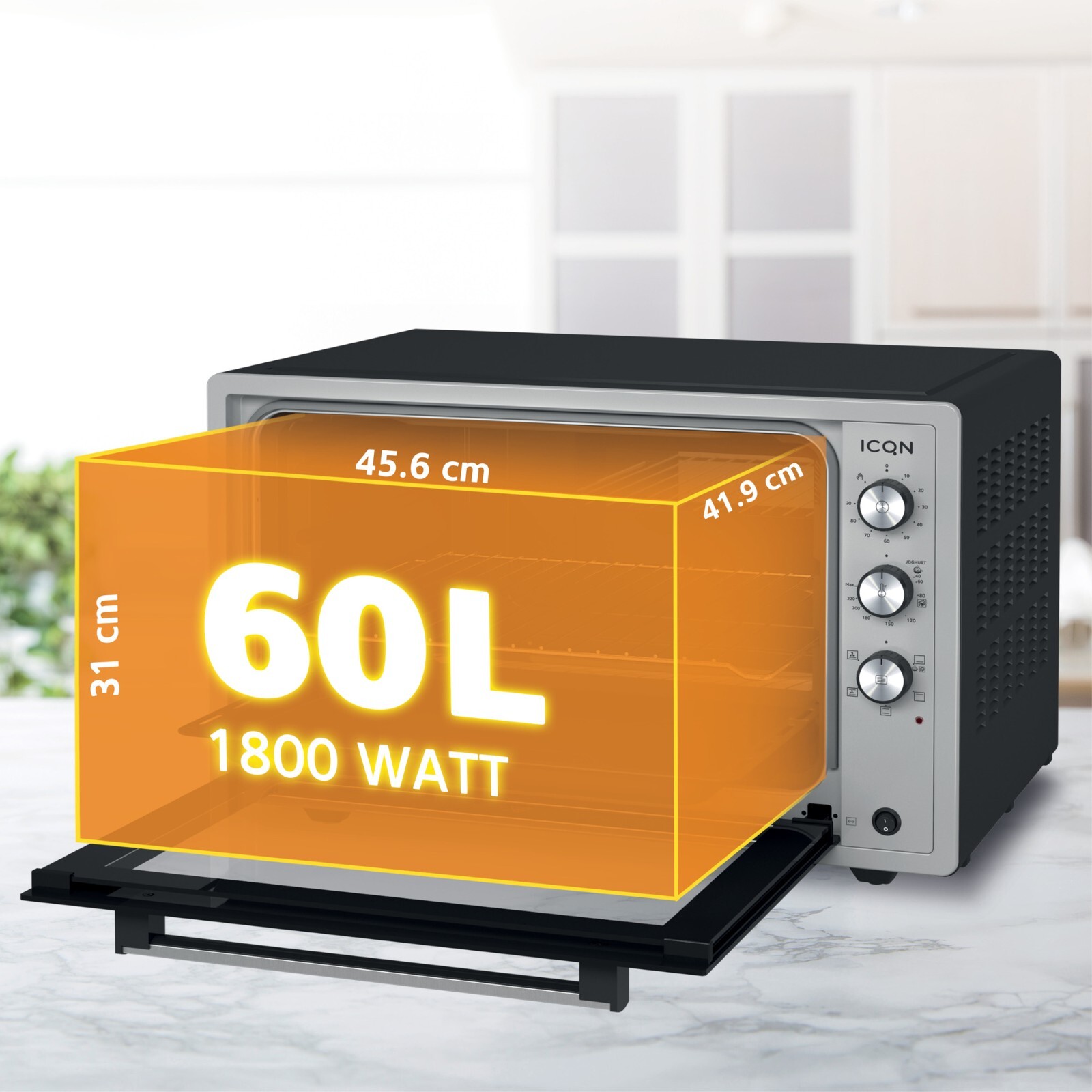 Minibackofen 60 Liter Mini Backofen Ofen Pizzaofen Grill Timer kompakt ...