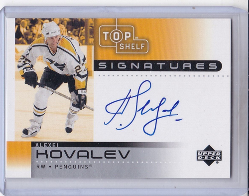ALEXEI KOVALEV 2002 UPPER DECK TOP SHELF SIGNATURES AUTOGRAPH PENGUINS ...