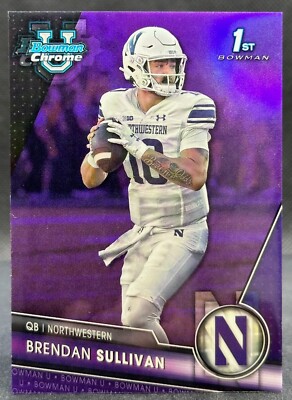 2023 Bowman Chrome U Brendan Sullivan Purple Refractor 1st Bowman #189/ ...