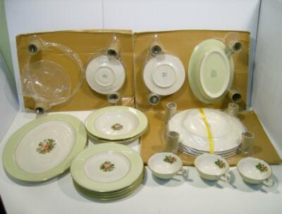 NEW Vintage 60s FINE ARTS Fine China ROMANCE ROSE Dinnerware Set of 23 ...