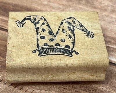Vintage Medieval Jester Hat Rubber Craft Stamp By Rubber Stamps Of ...