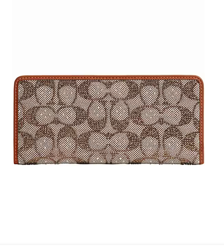 COACH Crystal Signature Jacquard Essential Slim Wallet - US Warehouse ...