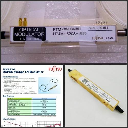 Fujitsu FTM7961 DWDM 40Gbs DQPSK 1530-1610nm MZM Single Drive Optical ...