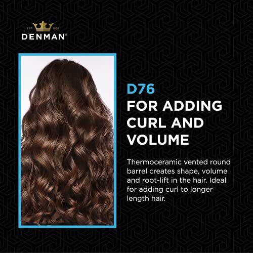 Denman Thermoceramic Curl For Faster Drying, Volumizing & Movement, D76 ...