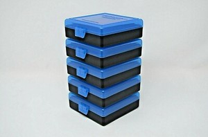 BERRY'S PLASTIC AMMO BOXES (5) BLUE-BLACK 100 Round 40 S&W / 45 ACP | eBay