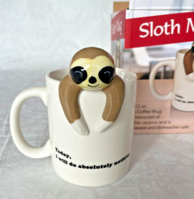 Sloth 12 oz Coffee Mug Lazy Tired Sleepy Nothing Christmas Humor Gift ...