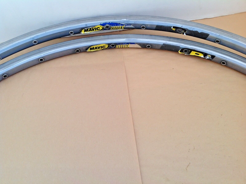 VINTAGE MAVIC REFLEX RIMS 700C CLINCHER 32 HOLE GRAY 21.5 MM WIDTH RIM ...