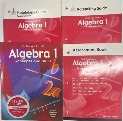 High School Algebra 1 Text Workbooks Tests Curriculum Bundle Homeschool ...